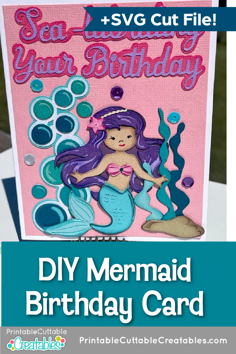 DIY Mermaid Birthday Card Idea