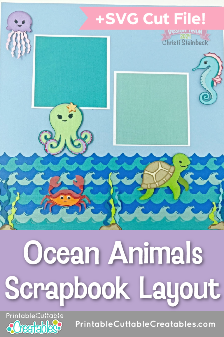 Ocean Animals Scrapbook Layout