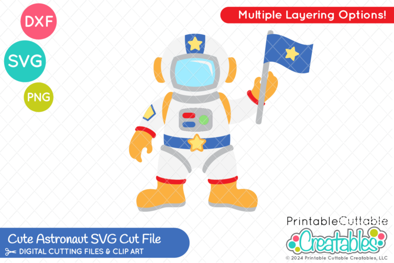 Astronaut SVG Cut File for Cricut & Silhouette