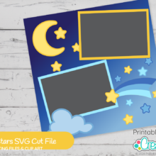 Moon and Stars SVG File for Cricut & Silhouette