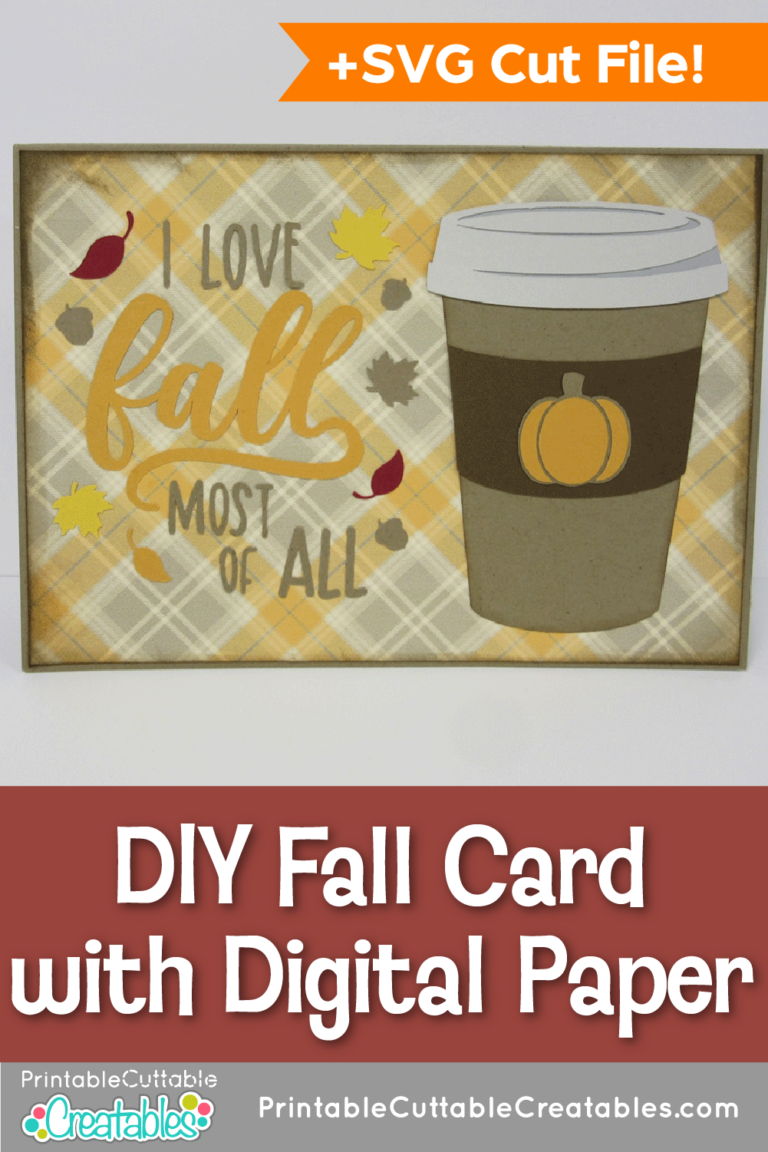 DIY Fall Card with Digital Paper