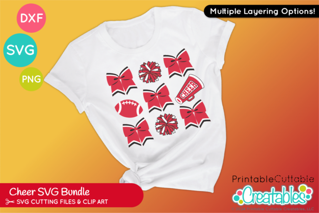 Cheer SVG Set for Cricut and Silhouette