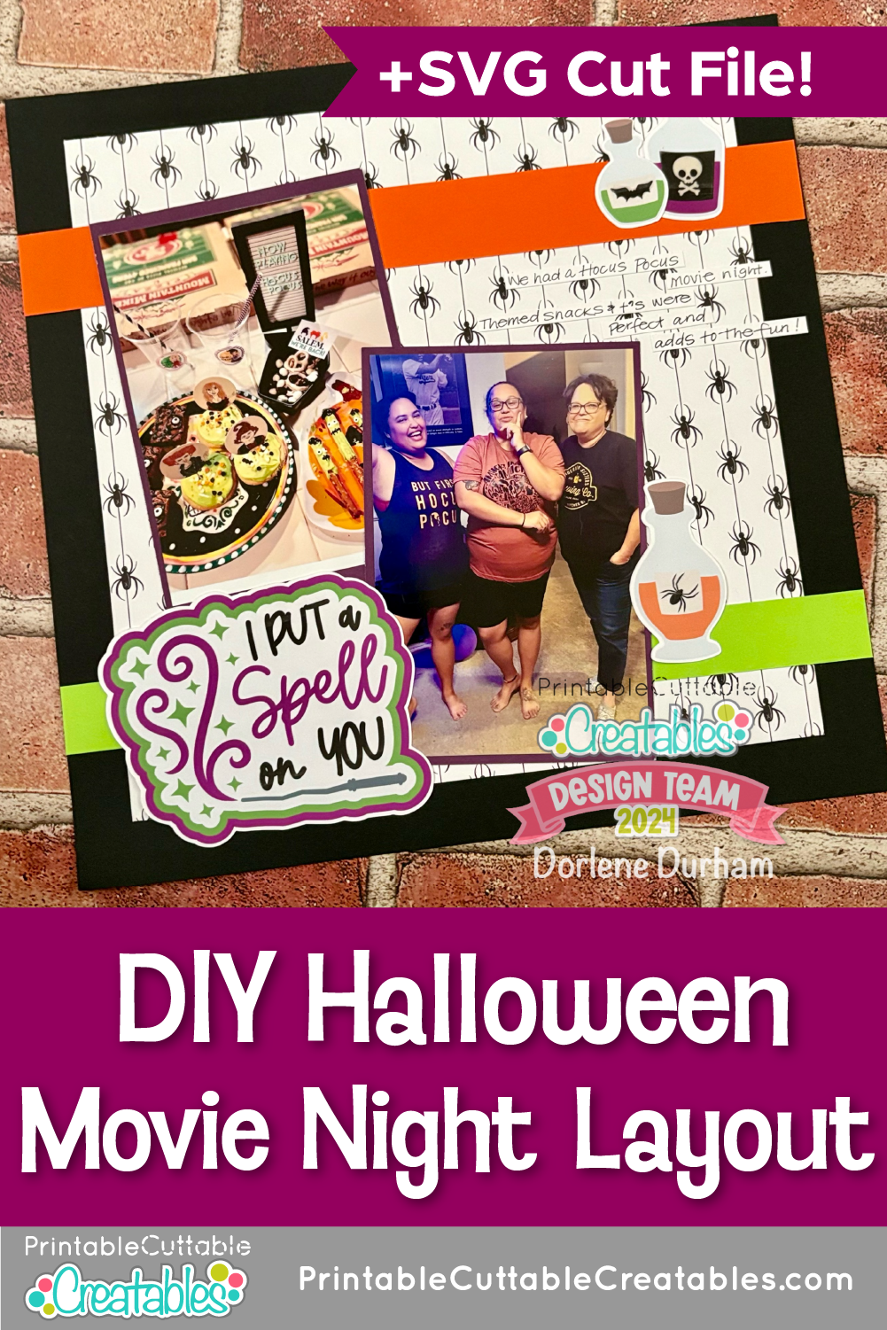 Halloween Movie Night Layout Inspo