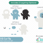 Cute Yeti SVG Cut File for Cricut & Silhouette