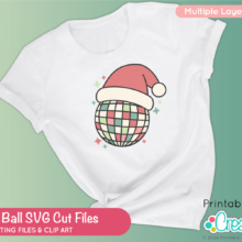 Santa Disco Balls SVG Files for Cricut & Silhouette