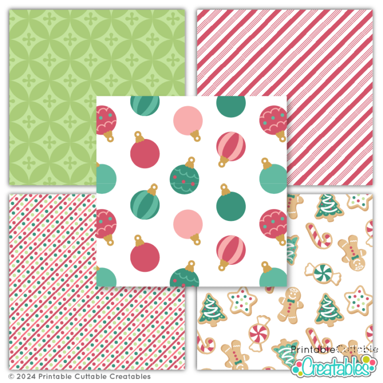 Christmas Cookies Traditional Seamless Patterns Paper Pack
