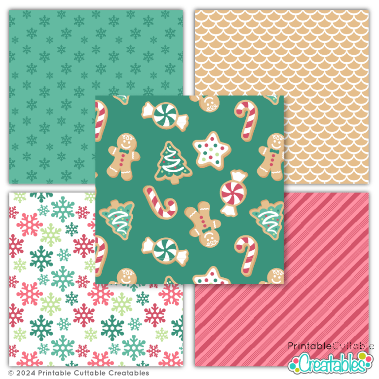 Christmas Cookies Traditional Seamless Patterns Paper Pack