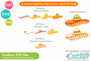 Festive Sombrero SVG Cut Files for Cricut & Silhouette