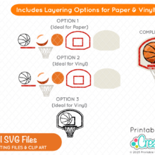 Basketball SVG Files for Cricut & Silhouette