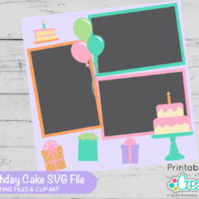 Limited Free Sweet Birthday Cake SVG File for Crafting