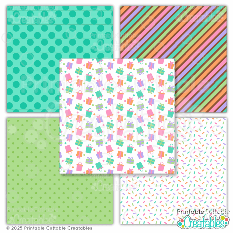 Birthday Party Seamless Patterns Paper Pack
