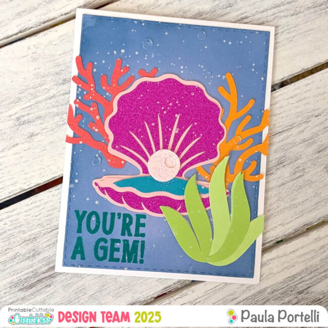 Sparkly Ocean Card Tips