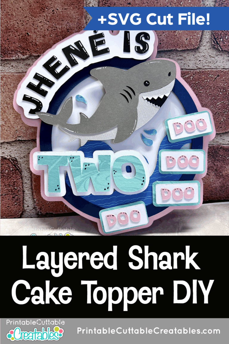 Layered Shark Cake Topper DIY