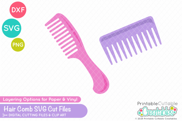 Hair Comb SVG Cut Files Beauty & Glam Crafts