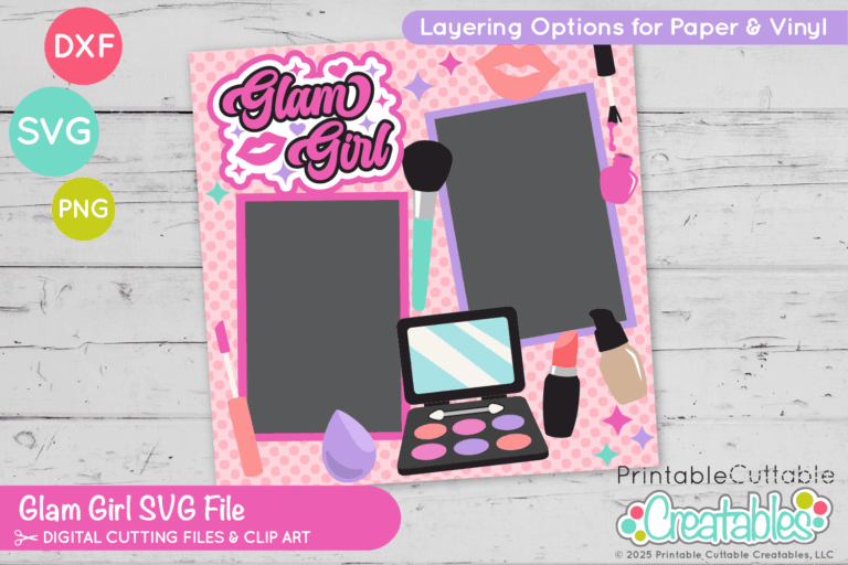Limited Time Free Glam Girl SVG Cut File for Cricut