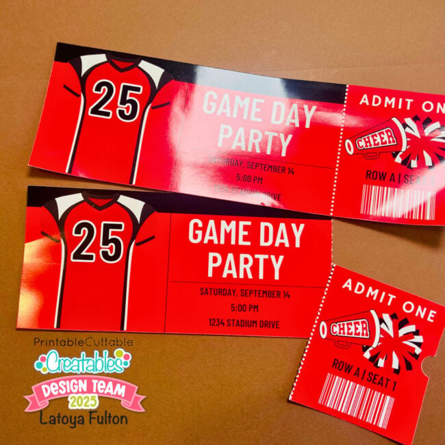 DIY Game Day Ticket Invitations
