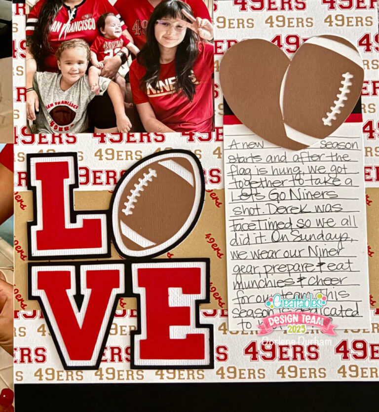 Football Scrapbook Layout