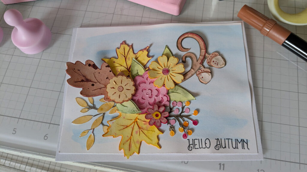 Pretty Autumn Greeting Card idea for Cricut & Silhouette