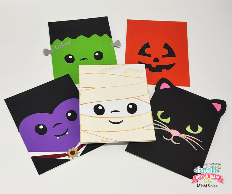 DIY Cute Halloween Character Cards