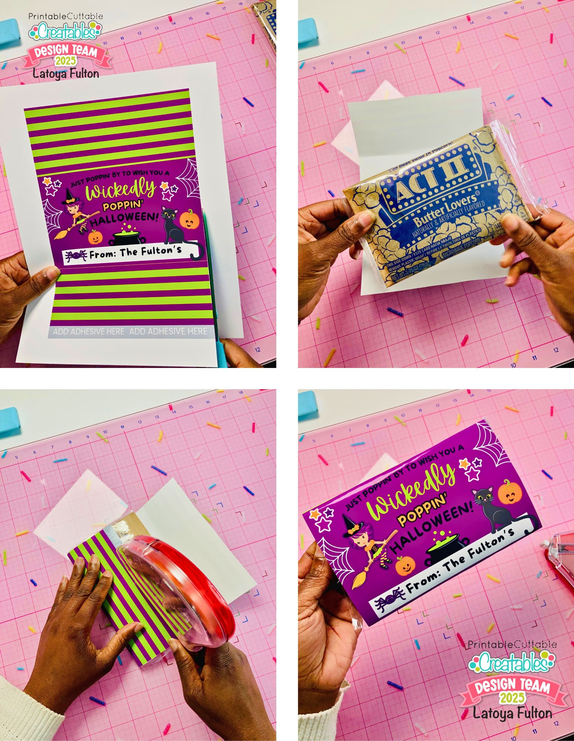 DIY Halloween Popcorn Bag Wrapper - Printable Popcorn Sleeve