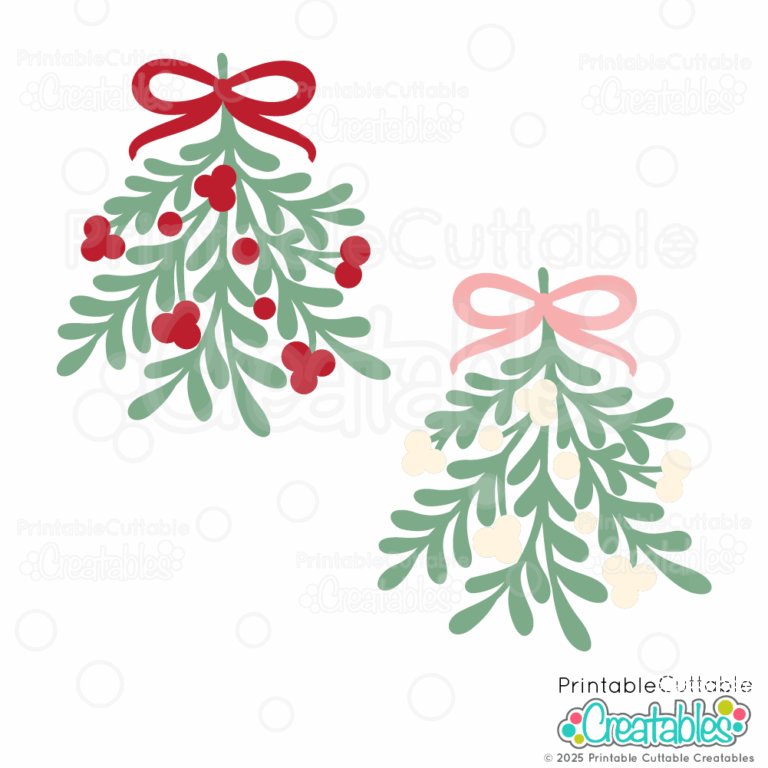 Mistletoe SVG Cut File for Cricut and Silhouette Crafts