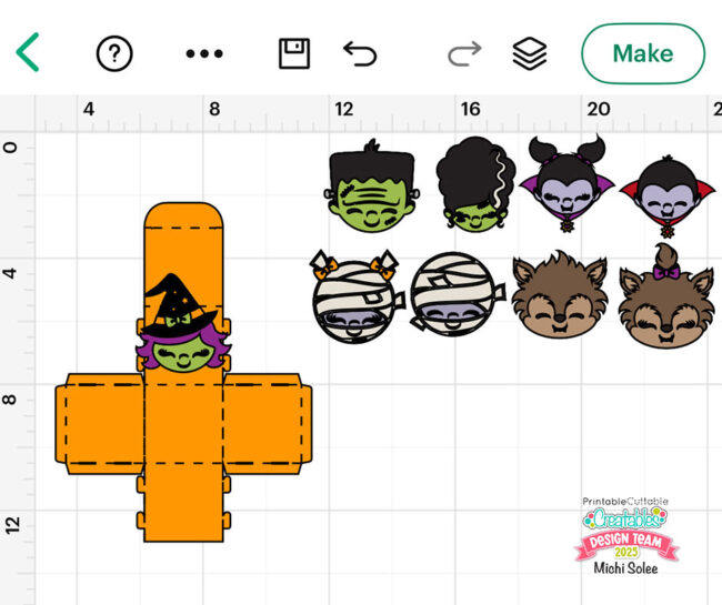 DIY Monster Face Halloween Treat Boxes Cricut Craft Idea