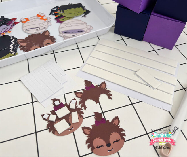 DIY Monster Face Halloween Treat Boxes Cricut Craft Idea