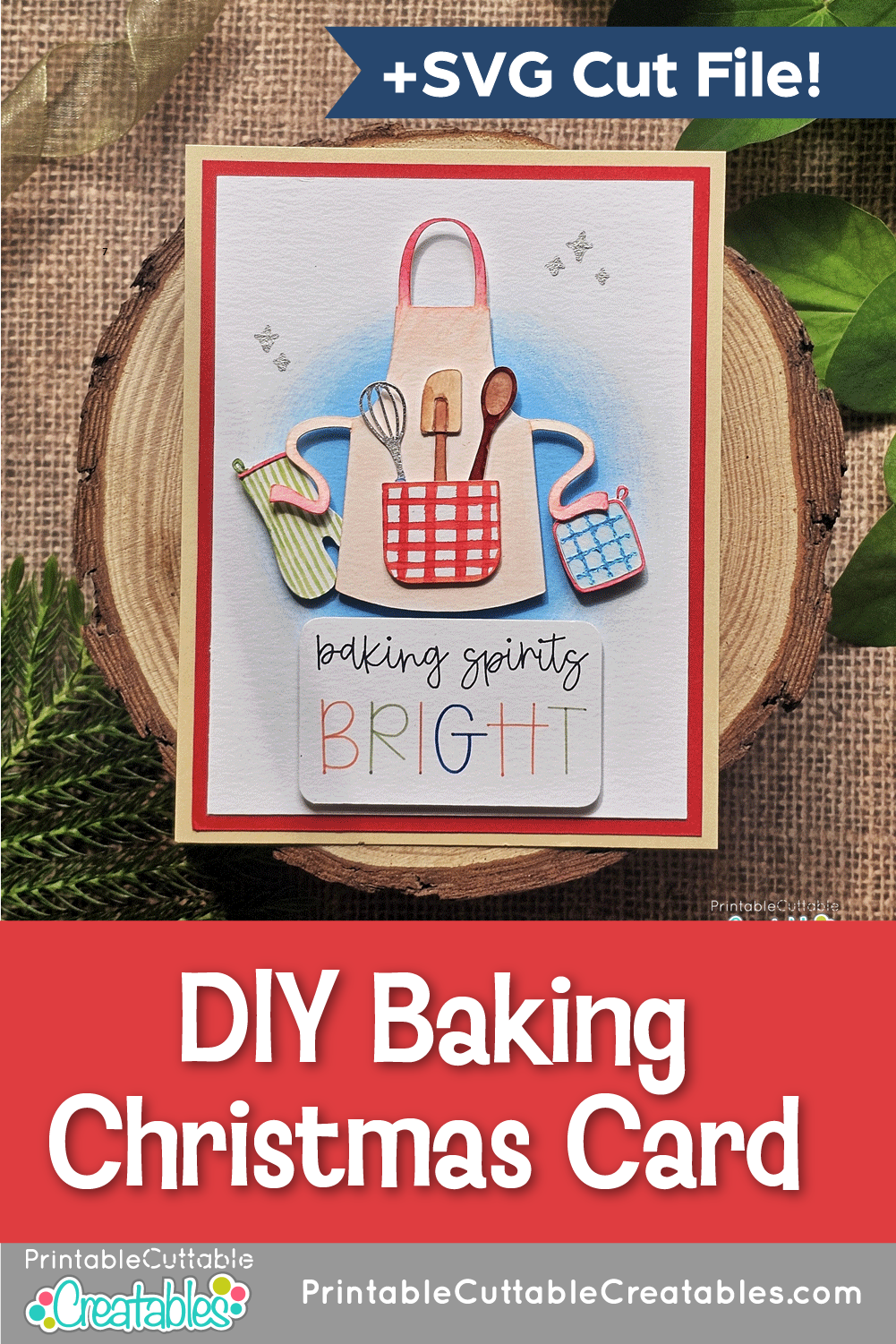 DIY Baking Christmas Card- Cricut Craft Idea for Christmas