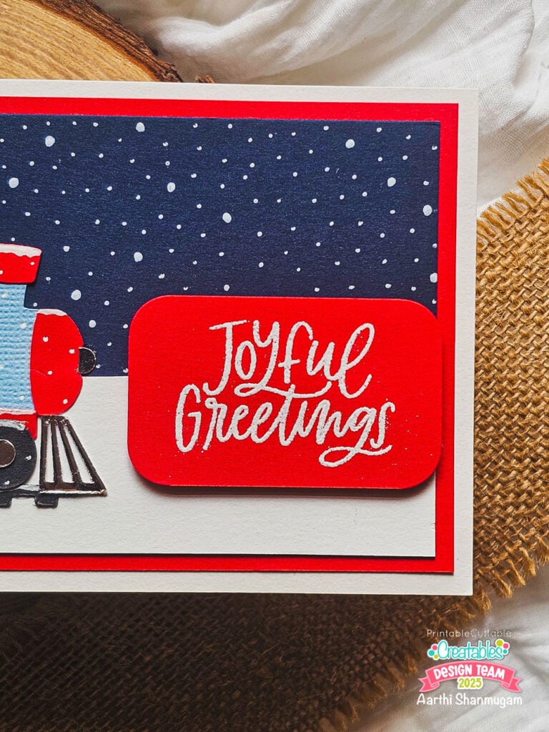 Slimline Christmas Card Inspo- Cricut Craft Idea for Christmas
