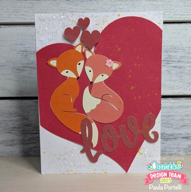 DIY Cute Fox Valentine Card