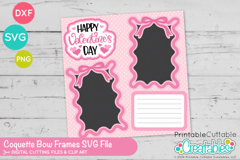 Coquette Bows Frames SVG Set for Cricut and Silhouette