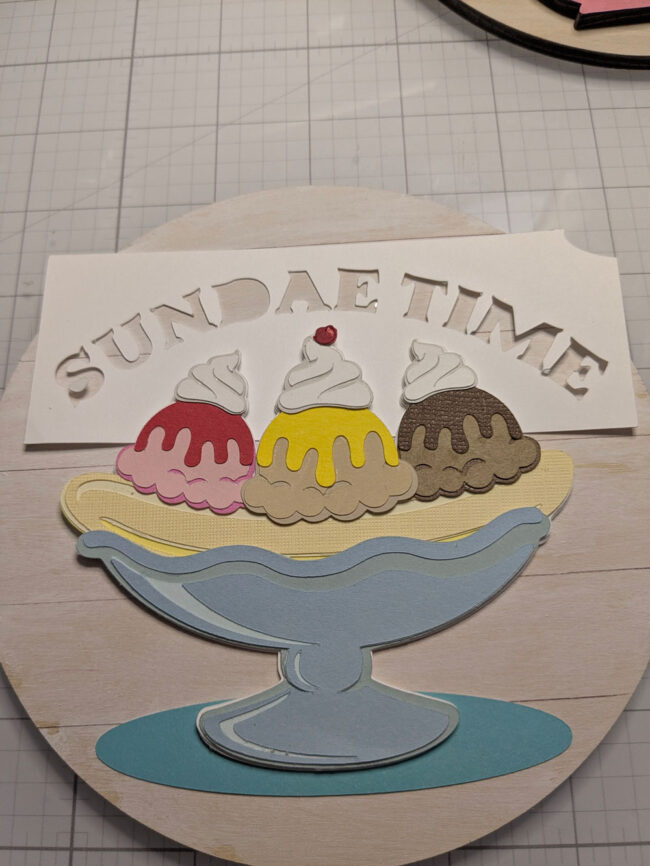 Ice Cream Sundae Sign Tutorial