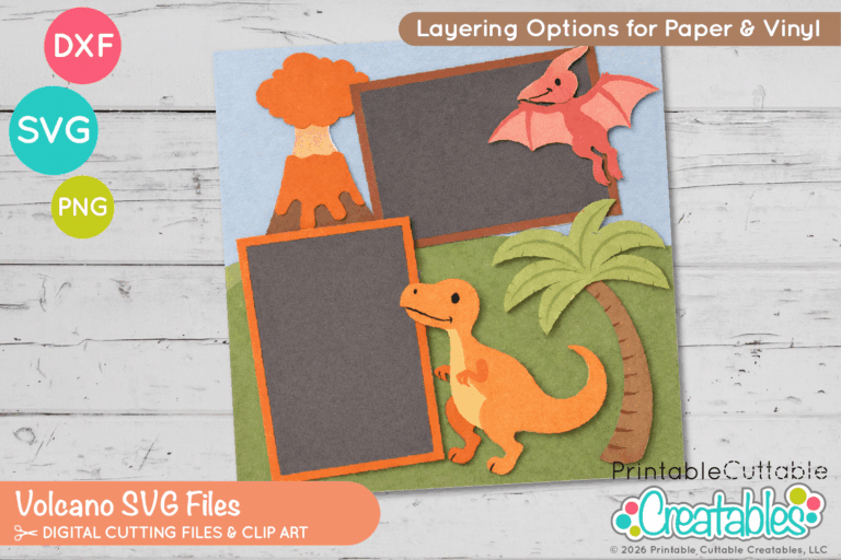 Volcano SVG Cutting File for Cricut and Silhouette crafts