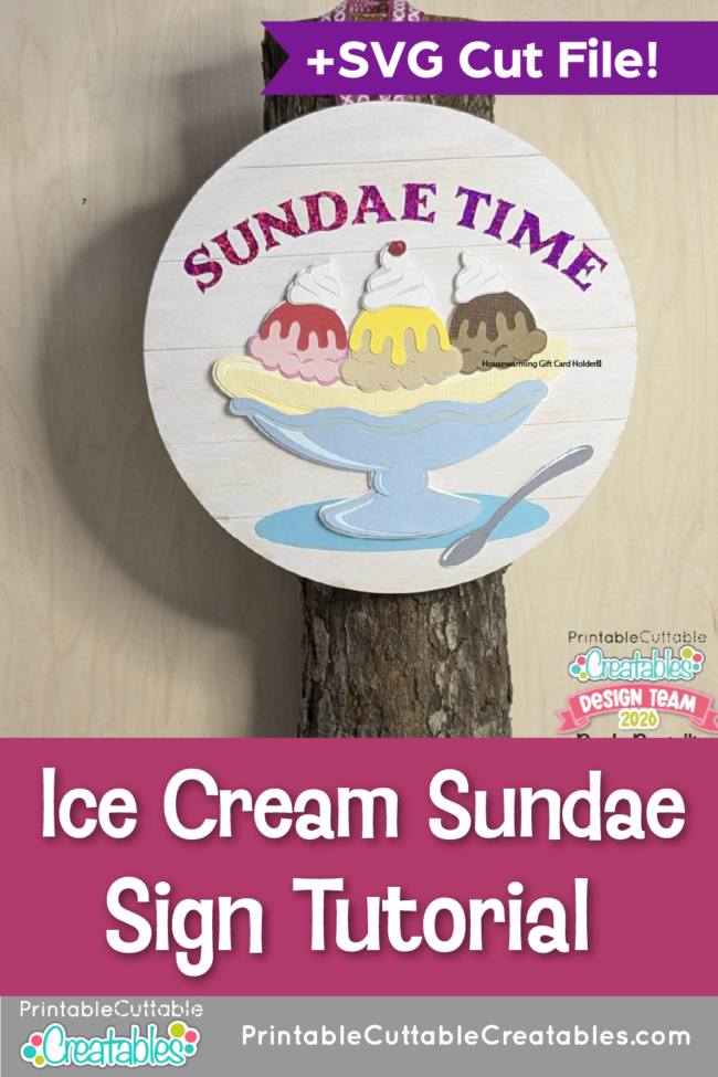 Ice Cream Sundae Sign Tutorial