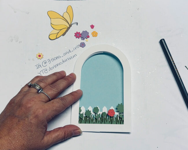 Spring Butterfly Arch Card
